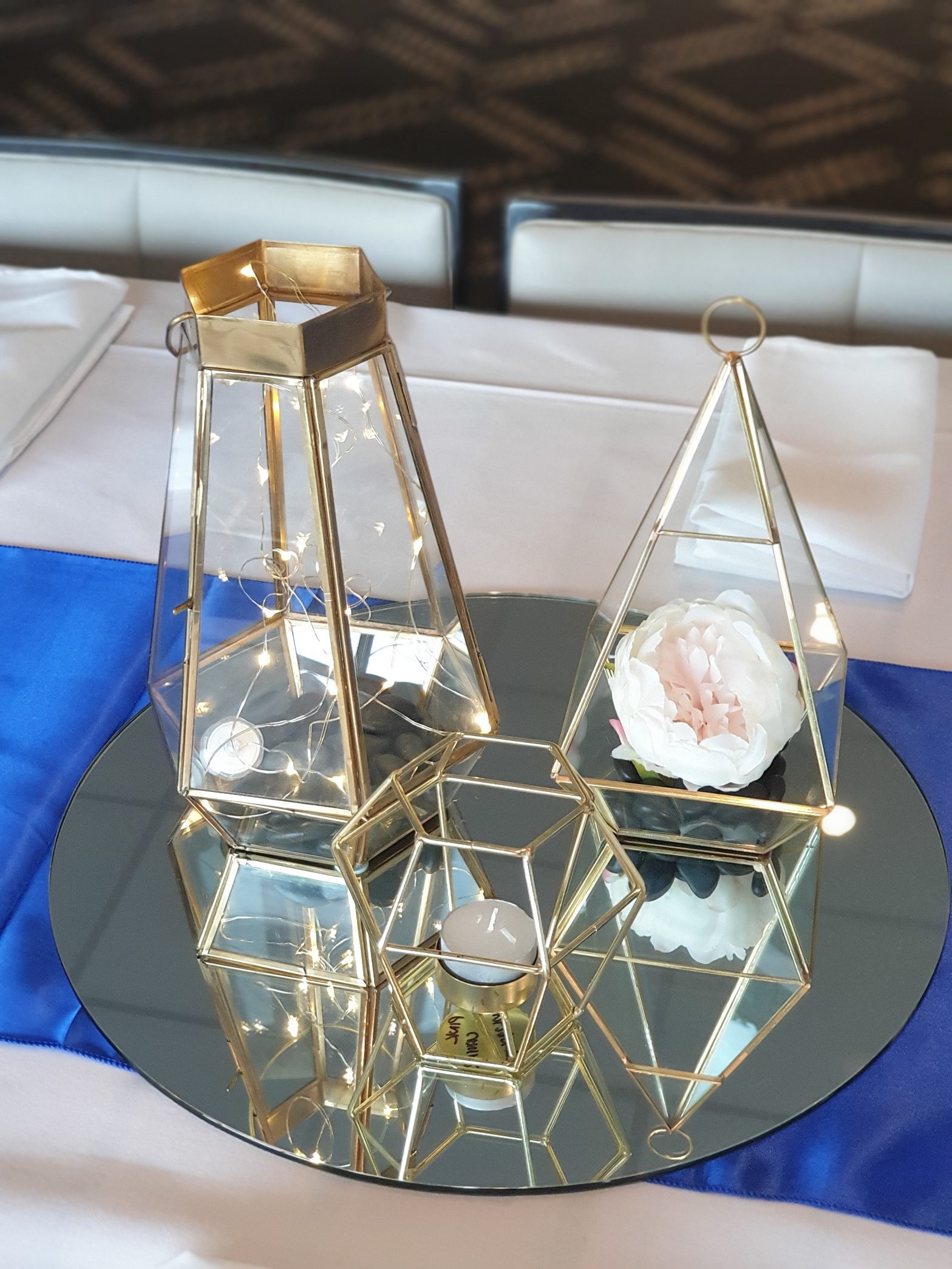 Gold Geo Prism Pyramid - Pink Caviar Events | Event Management Sydney